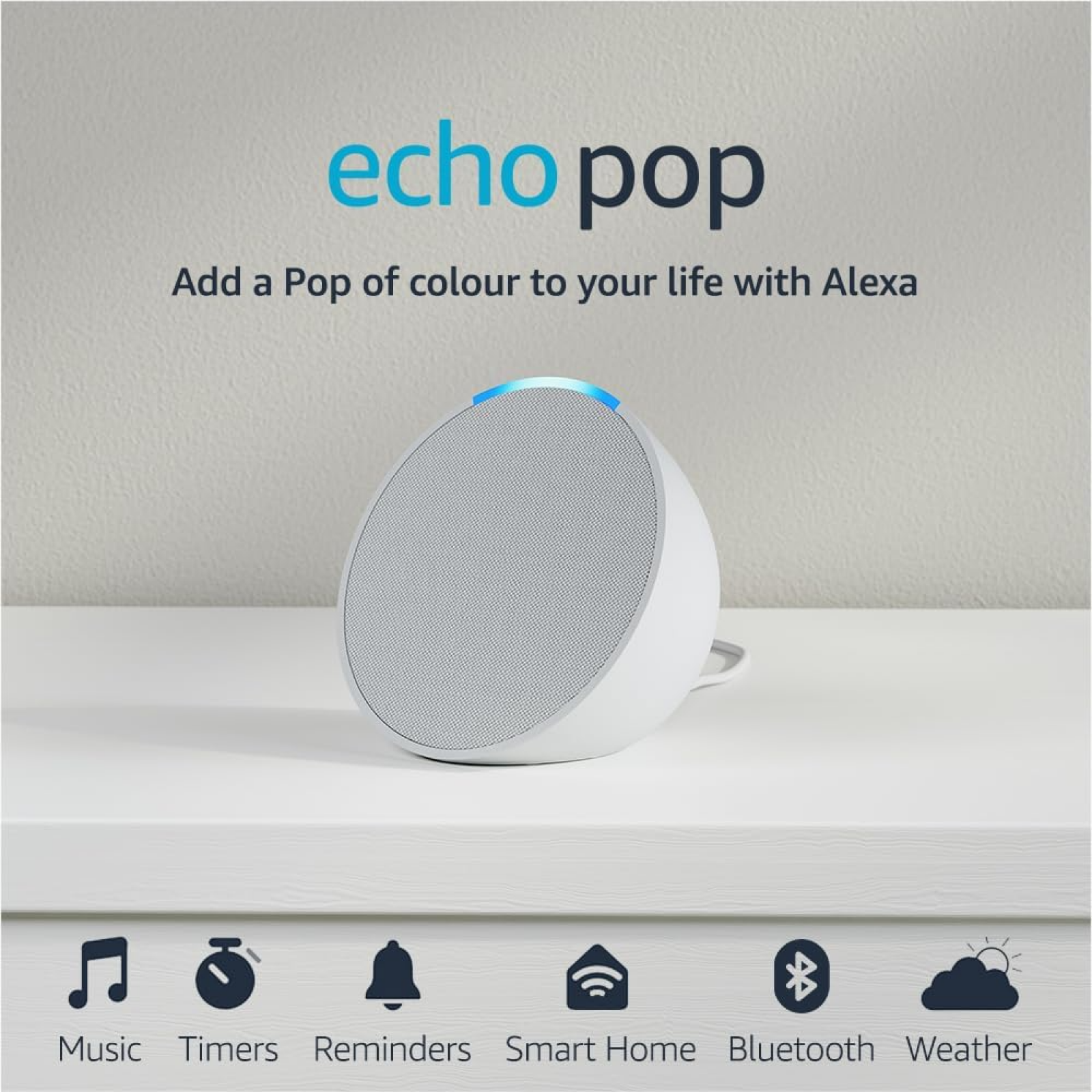 Ourfriday | Amazon Echo Pop Smart Speaker - Glacier White