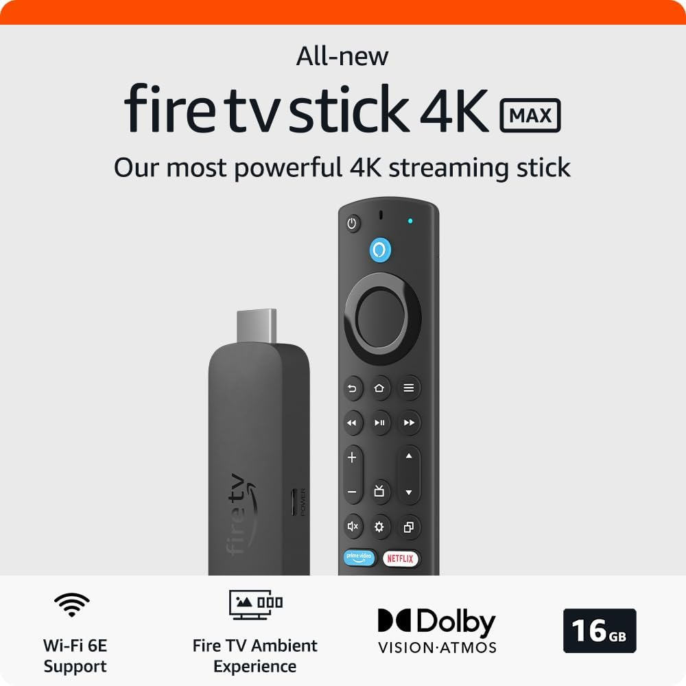 Ourfriday | Amazon Fire TV Stick 4K Max streaming device (Wi-Fi 6E, 2023)