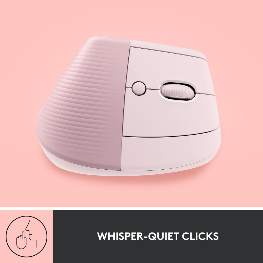 Ourfriday | Logitech Lift Vertical Ergonomic Mouse, Wireless - Rose