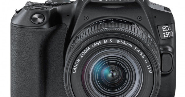 Canon EOS 250D DSLR Camera Body with 18-55mm IS Lens - Black