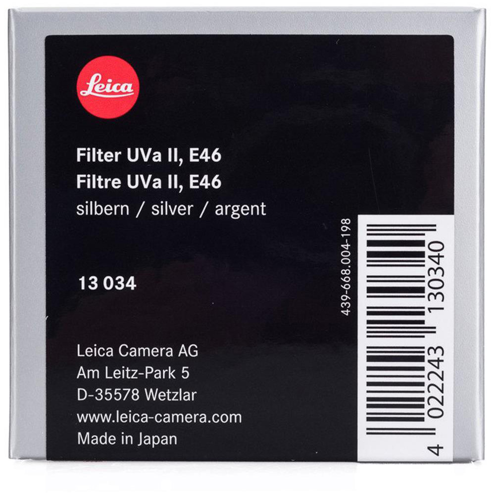 Ourfriday | Leica Filter UVa II 46mm Silver